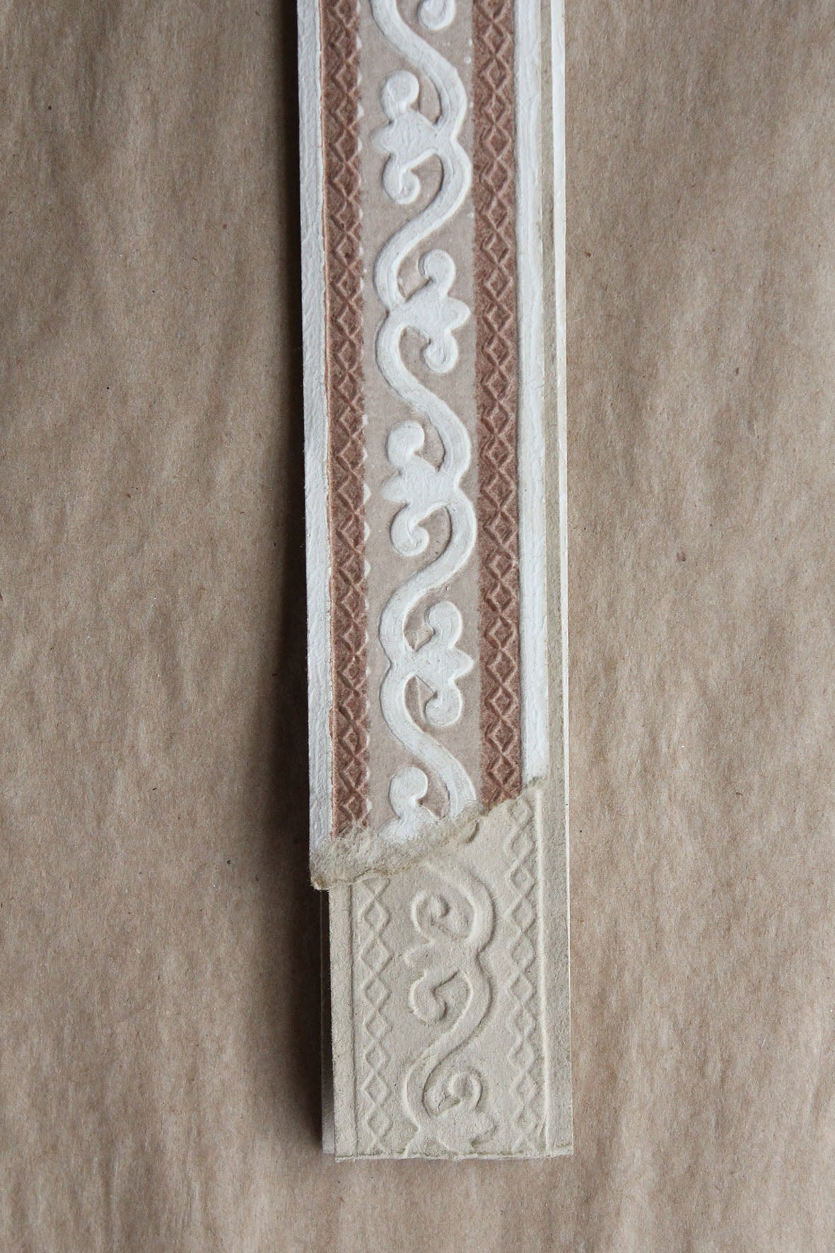 Embossed Vintage Screen Printed Wallpaper Border/Paper Ribbon - No.1 ...