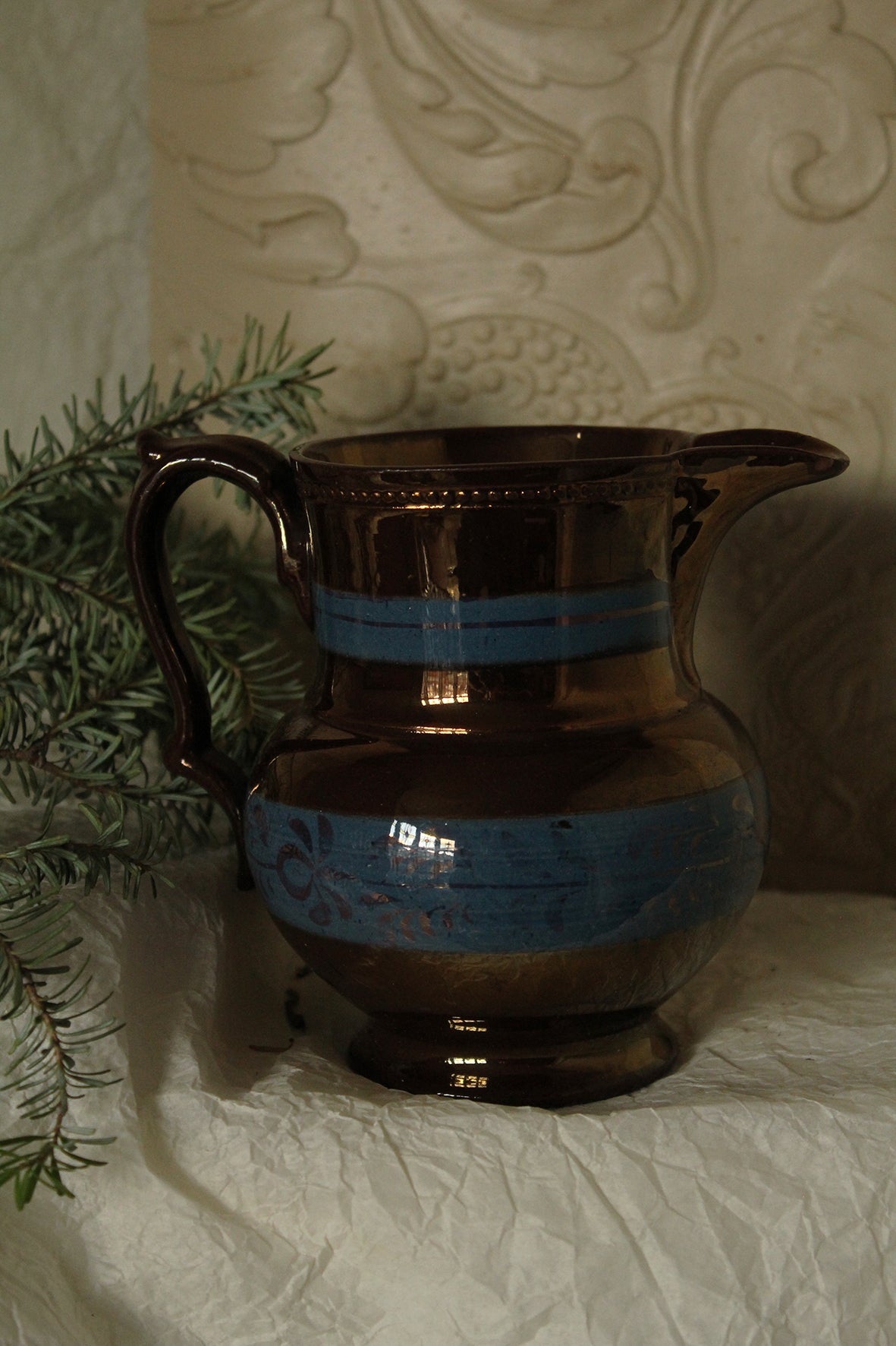 Early Victorian Staffordshire Copper Lustreware Jug – The Linen Garden