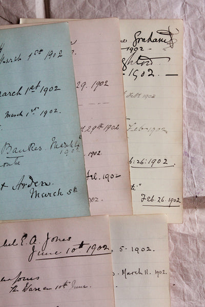 Paper Histories - Handwritten Pages of Names – The Linen Garden