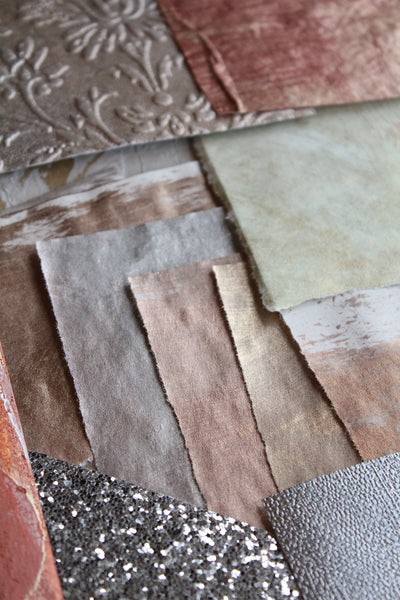 Collection of Precious Hand Painted Metallic Papers & Stickers – The ...