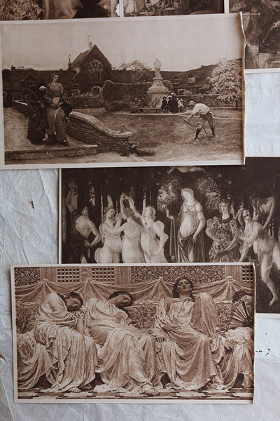 Reclaimed Sepia Edwardian Prints - Collection 8 – The Linen Garden