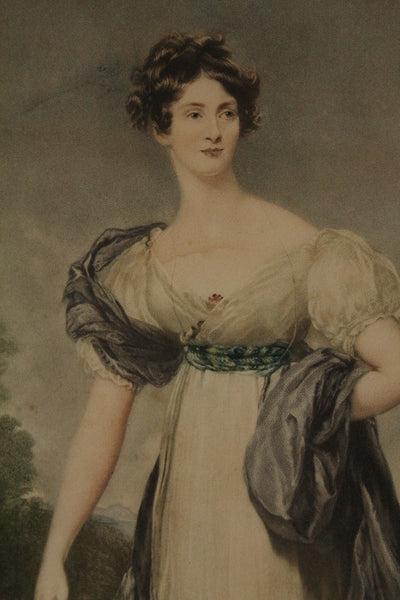 Beautiful Antique Engraving - Unknown Lady by John Hopner – The Linen ...